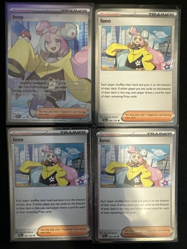 Pokemon Iono SVP124 FA promo w/3x Stamped Premium Tournament | eBay