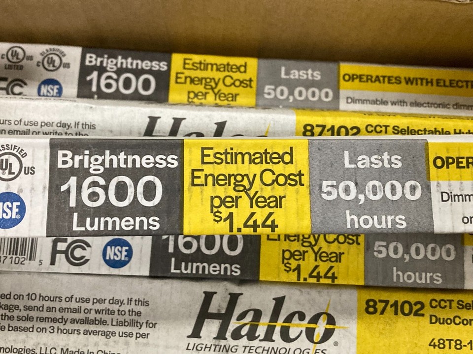 Halco LED Light Bulb 87102 12.5W T8 CCT, 48 Inch Dimming -25 PACK | eBay