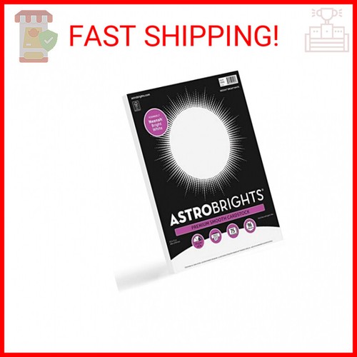 Astrobrights/Neenah Bright White Cardstock, 8.5" x 11", 65 lb/176 gsm ...
