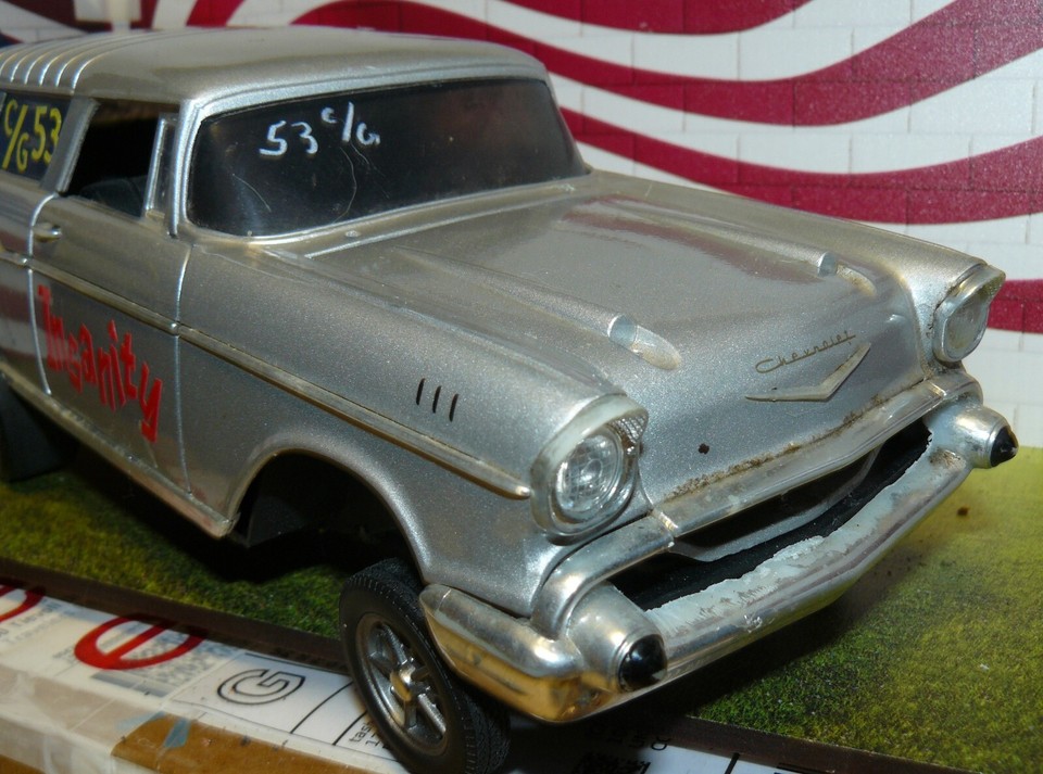 1/18 ( ICWB ) 1957 Chevy Nomad " Insanity " gasser , drag car , street ...