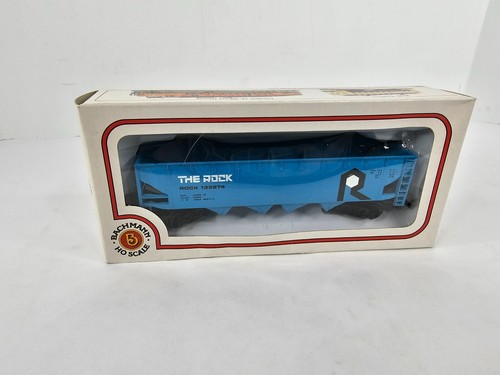 HO Scale Train Box CAR THE ROCK Blue 4 bay hopper ROCK 133274 | eBay