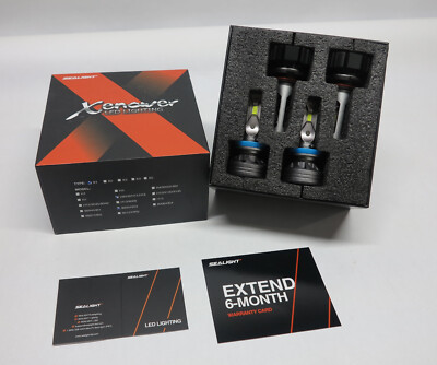 4x Sealight Xenower X1 H8 H9 H11 H16 9005 HB3 LED Headlights Fog Lights ...