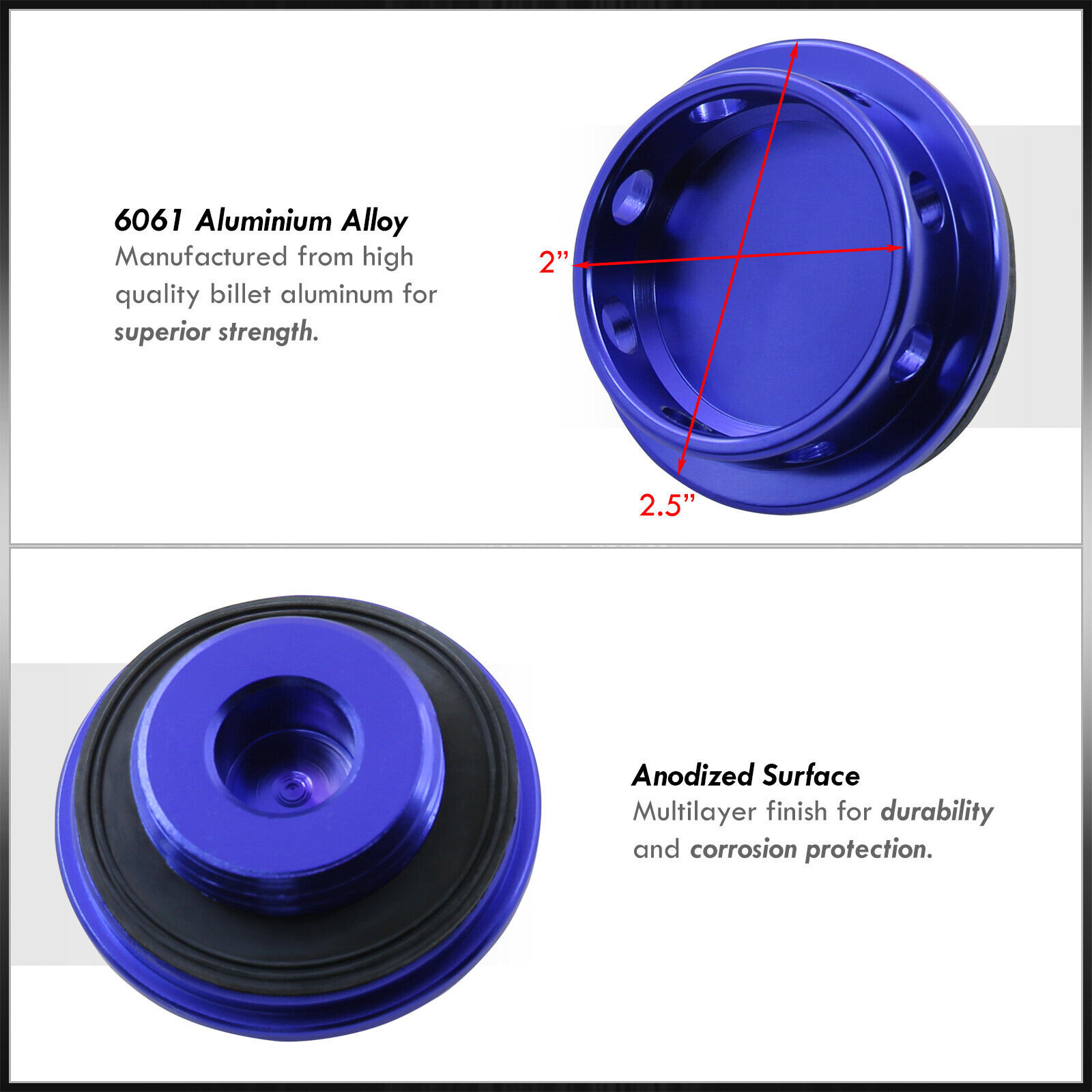 Blue Racing Billet Engine Valve Cover Oil Fill Cap For Toyota 1JZ 2JZ ...