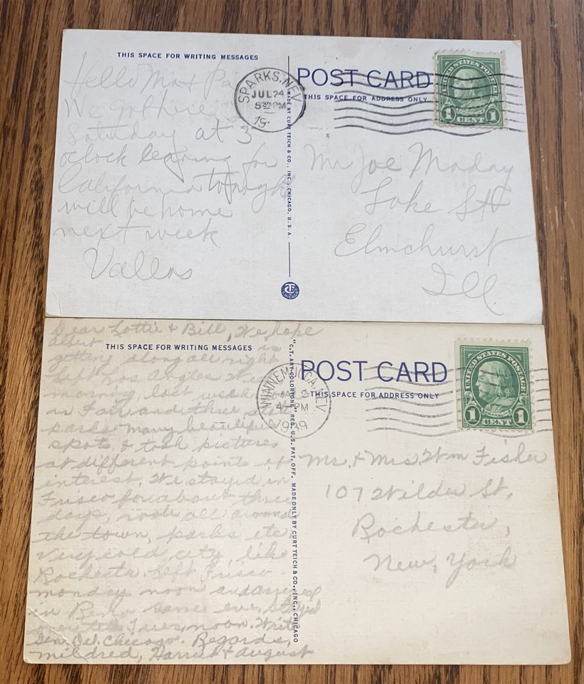 2 Vintage Reno Nevada Southern Pacific Railroad Depot Postcards | eBay