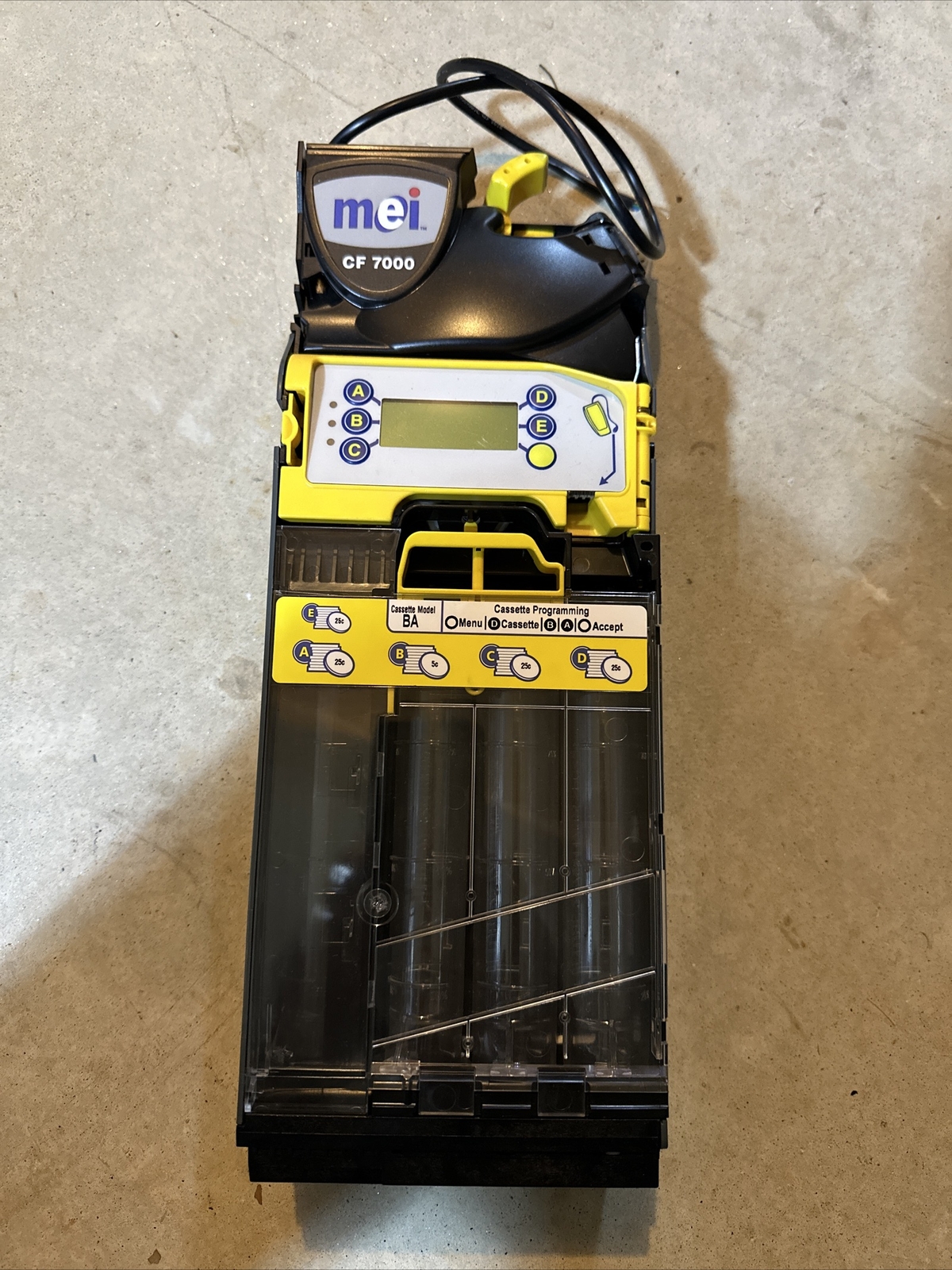 MEI CF 7000 COIN MECH WITH DCA CASSETTE 7512I untested AS IS | eBay