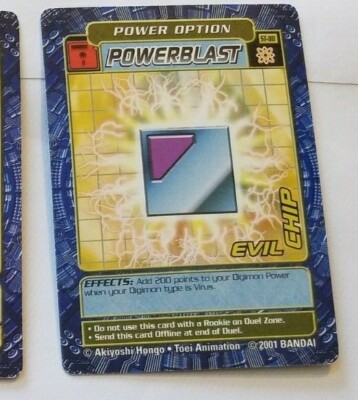 DIGIMON EVIL CHIP 2001 BANDAI POWER OPTION POWER BLAST CARD # ST-118 | eBay