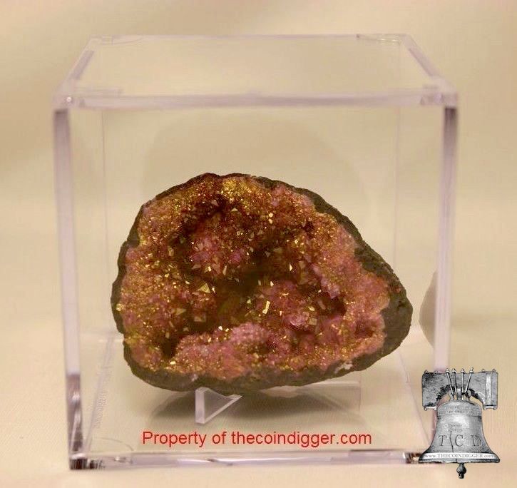 BCW Grandstand Fossil Mineral Geode Amethyst Rock Meteorite Display ...