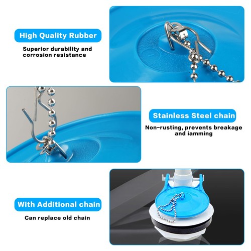 3 Inch Toilet Flapper Replacement Kit, 2x Toilet Stopper Flapper Toilet ...