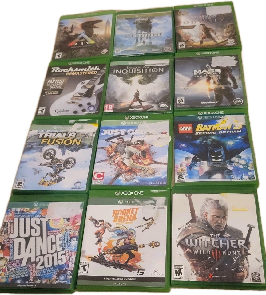 MICROSOFT XBOX ONE S CONSOLE 500GB 1681 BUNDLE + 1 Controller & 12 ...