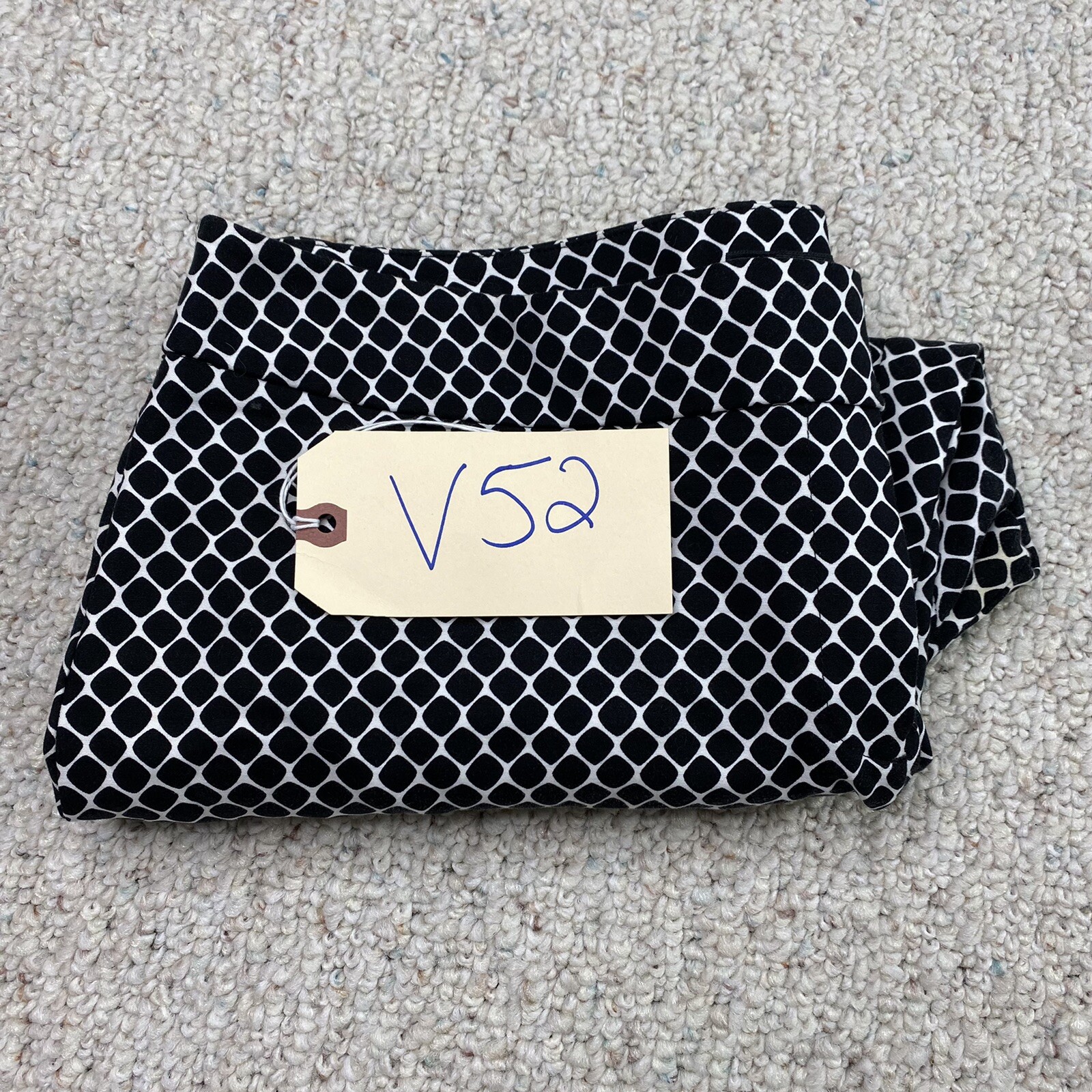 APT 9 Womens Pants sz 14 Petite Black White Geometric Cropped Flat ...