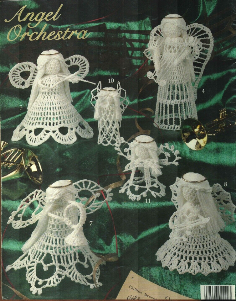 USED ANGEL ORCHESTRA 11 DESIGNS CHRISTMAS LEISURE ARTS CROCHET PATTERN ...
