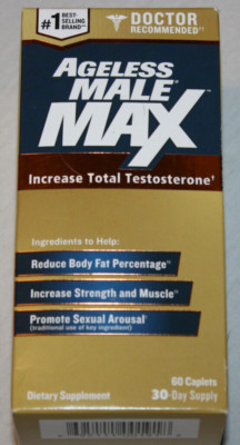 Ageless Male Max Testosterone Booster Vitality 60 Caplets Exp 11/24 NEW ...