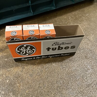 6J6 A - GE Brand - AUDIO GUITAR AMPLIFIER HAM RADIO TV tube - set of 3 ...