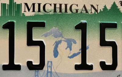 LICENSE PLATE Michigan spectacular Peninsula 15 - 15 G15-15 M | eBay