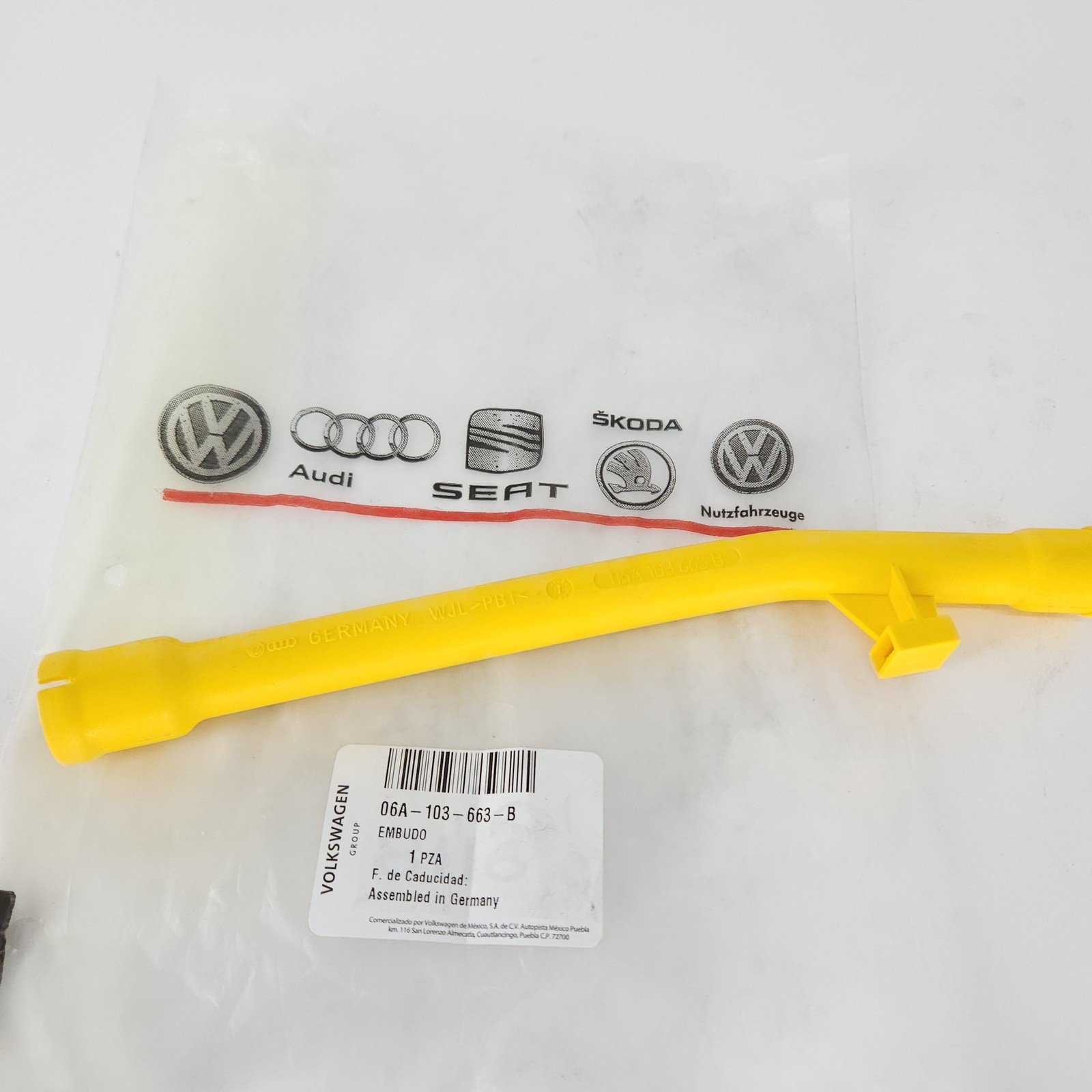 Genuine OEM VW Audi 06A-103-663-B Engine Oil Dipstick Tube | eBay