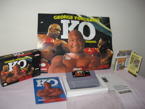 Nintendo SNES game- George Foreman's KO Boxing in original box. new old ...