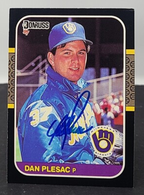 DAN PLESAC Signed 1987 Donruss Baseball Cards #214 Milwaukee Brewers | eBay
