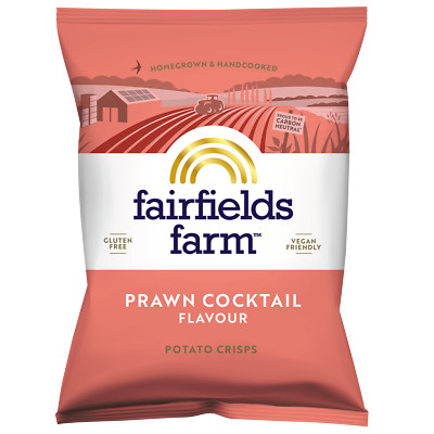 Fairfields Farm Crisps - Prawn Cocktail Hand Cooked Potato Crisps 10 x ...