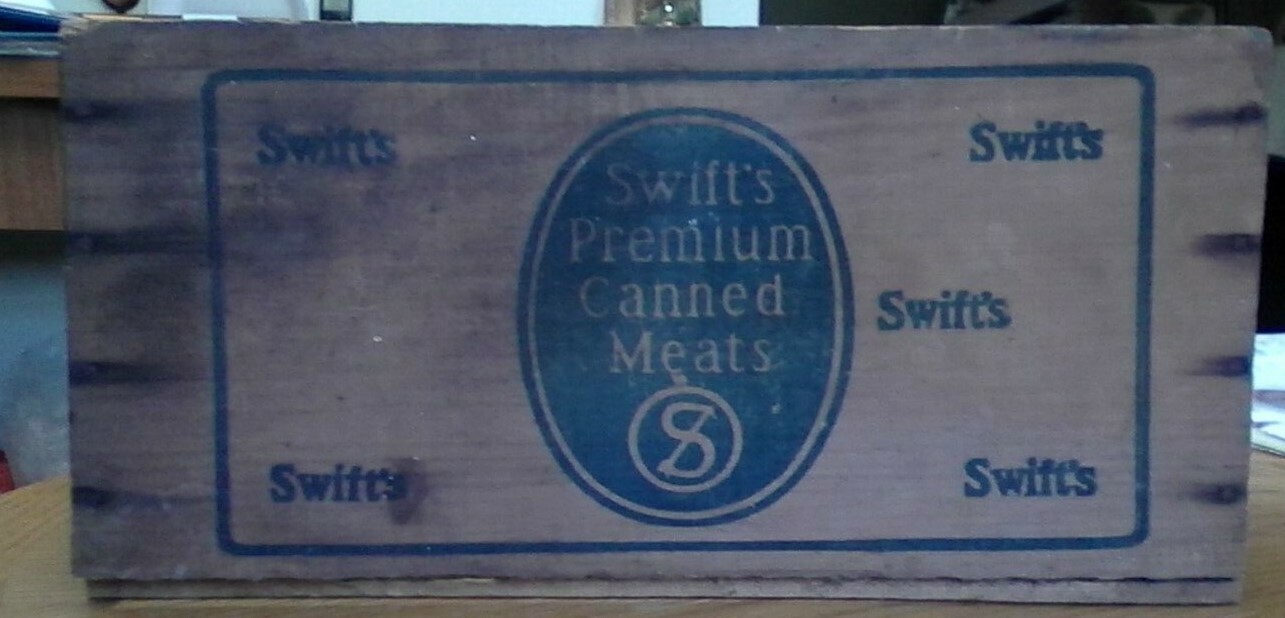 Vintage Swift's Premium Corned Beef Product of Uruguay Wood Box Crate 4 ...