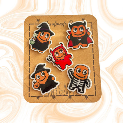 5pcs Amazon Peccy Pins Halloween Theme Handmade Collectible Set Skeli ...