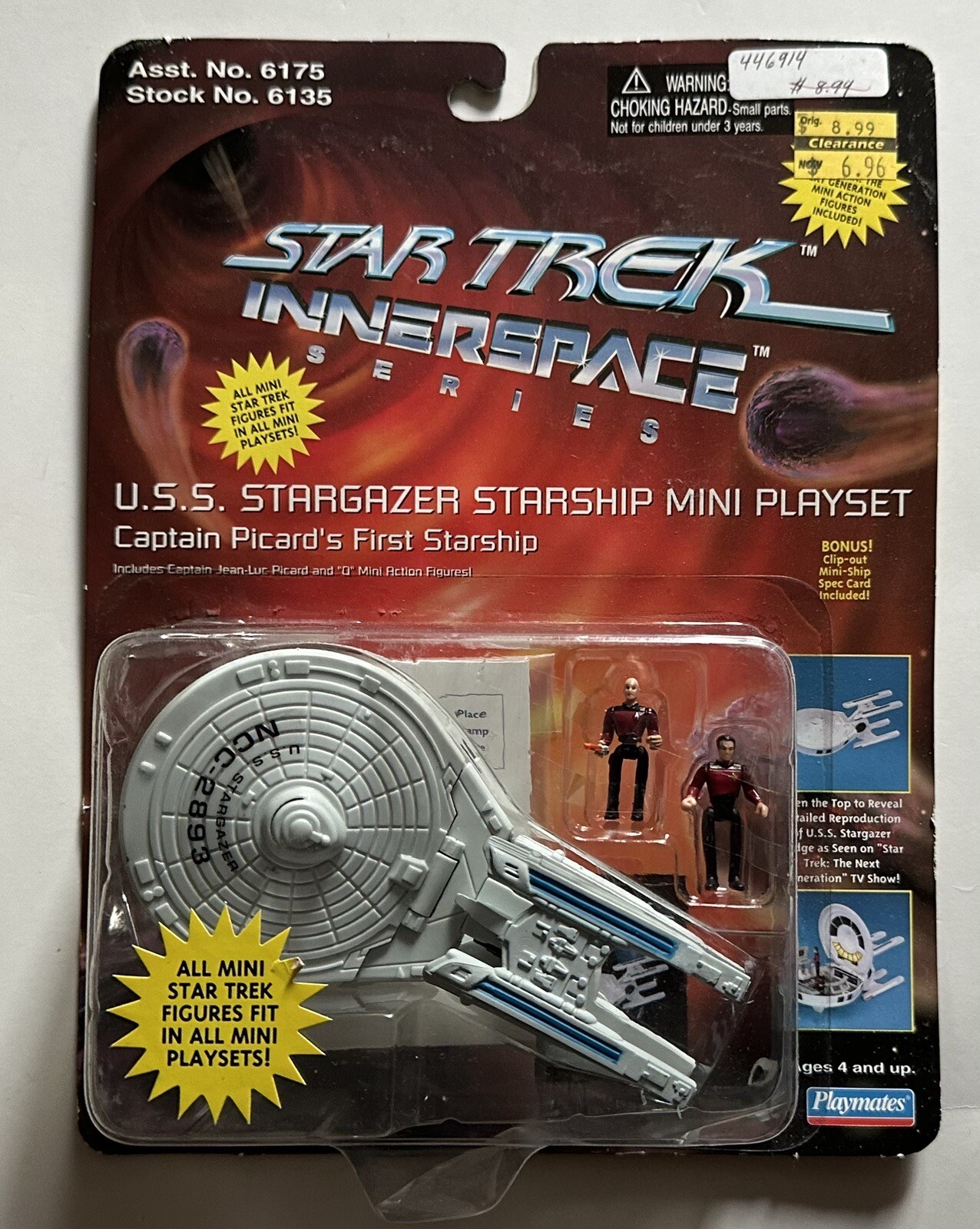 STAR TREK INNERSPACE USS STARGAZER STARSHIP MINI PLAYSET PLAYMATES 1995 ...