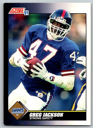 1991 SCORE GREG JACKSON RC NEW YORK GIANTS #544 | eBay