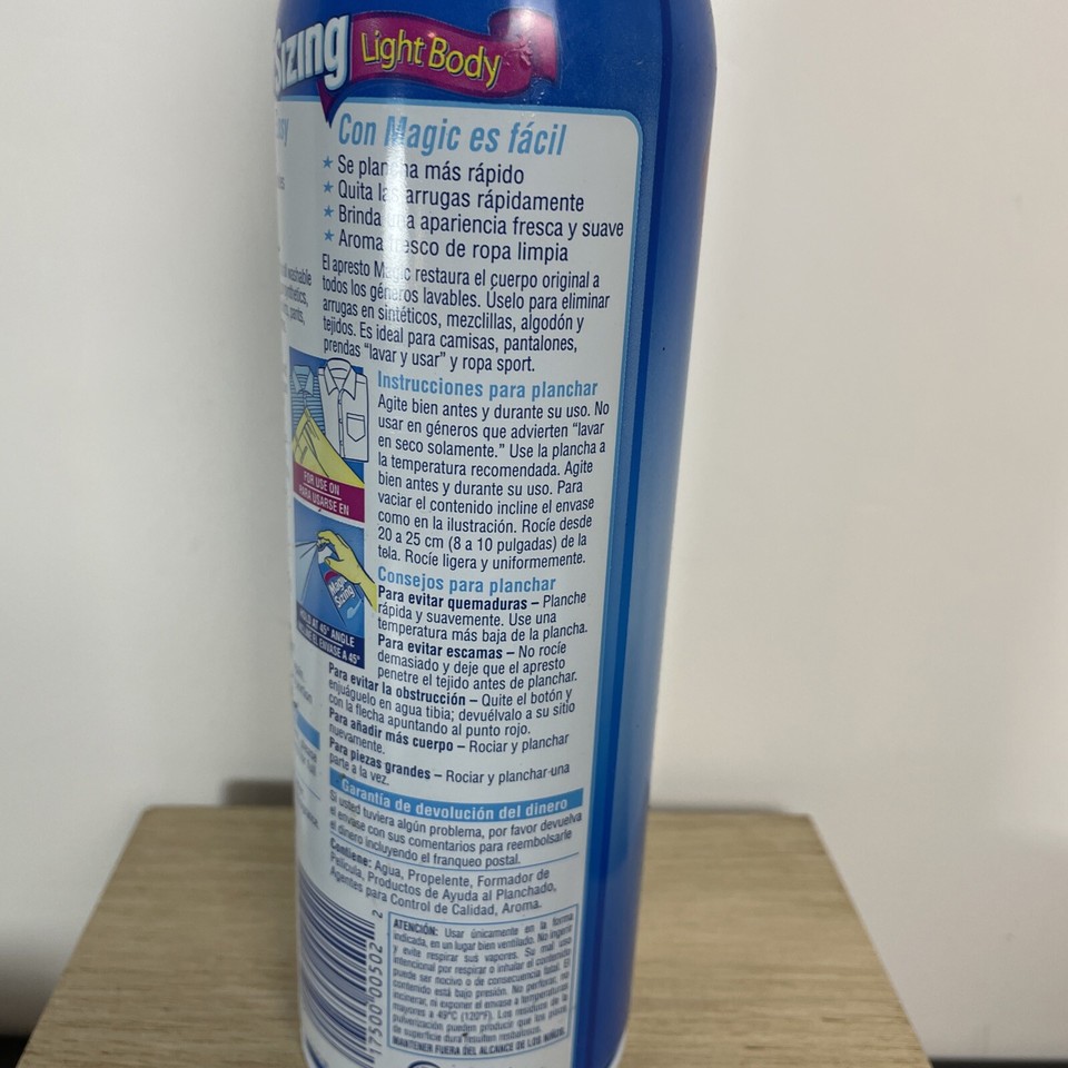 Magic Sizing Light Body Clothes Fabric Finish 20 oz Can Faultless ...