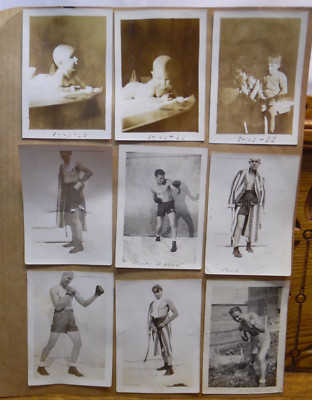Sheet Vintage 1930-40s B&W Photos - BOXERS Happy Riddle Baby Telephone ...