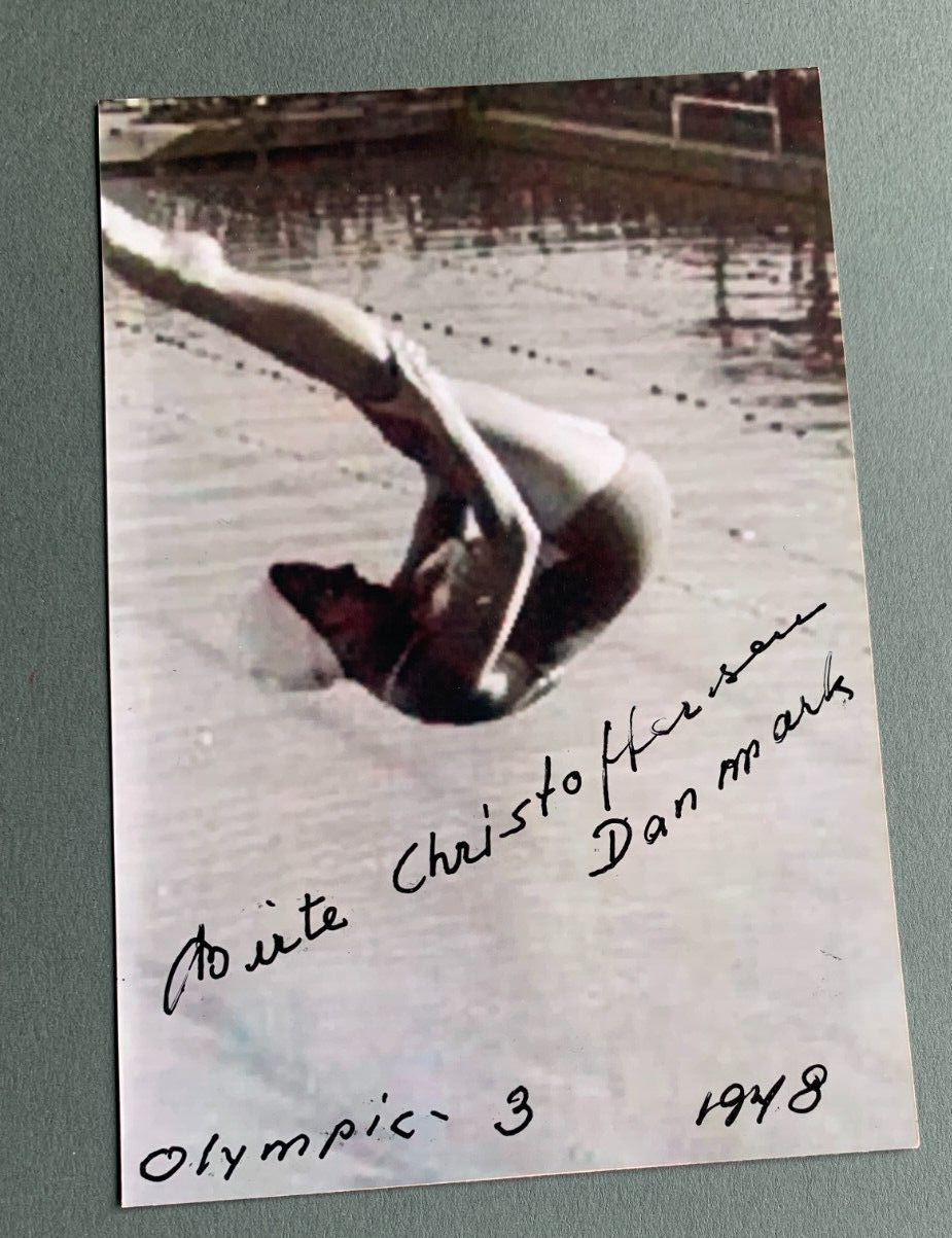 BIRTE CHRISTOFFERSEN Olympiabronze 1948 signed Foto 10x15 Autogramm ...