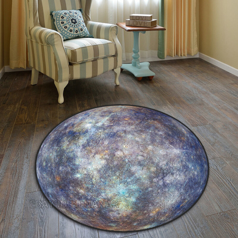 Solar System Planets Circle Carpet Floor Mat Home Decor Area Rugs Round ...