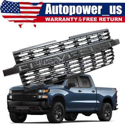 Fits 2019-2022 Chevrolet Silverado 1500 Grille Front Bumper Grille ...