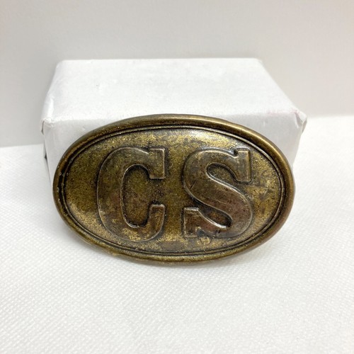 Civil War Confederate CS Southern Rebel Oval Belt Plate Buckle ...