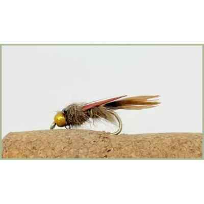 Evil Weevils Trout Flies, 6 x Goldhead Natural Evil Weevil, 10/12 ...