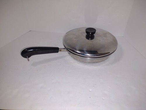 Revere Ware Stainless Steel Tri-Ply Disc Bottom 9” Skillet Pan with lid ...
