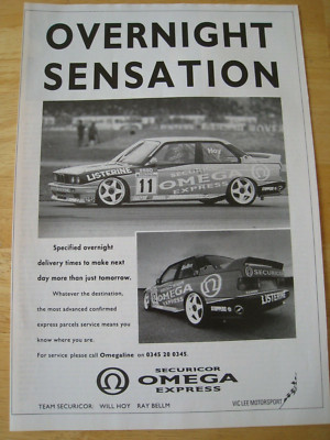 SECURICOR OMEGA EXPRESS VIC LEE MOTORSPORT SENSATION 1991 ADVERT A4 ...
