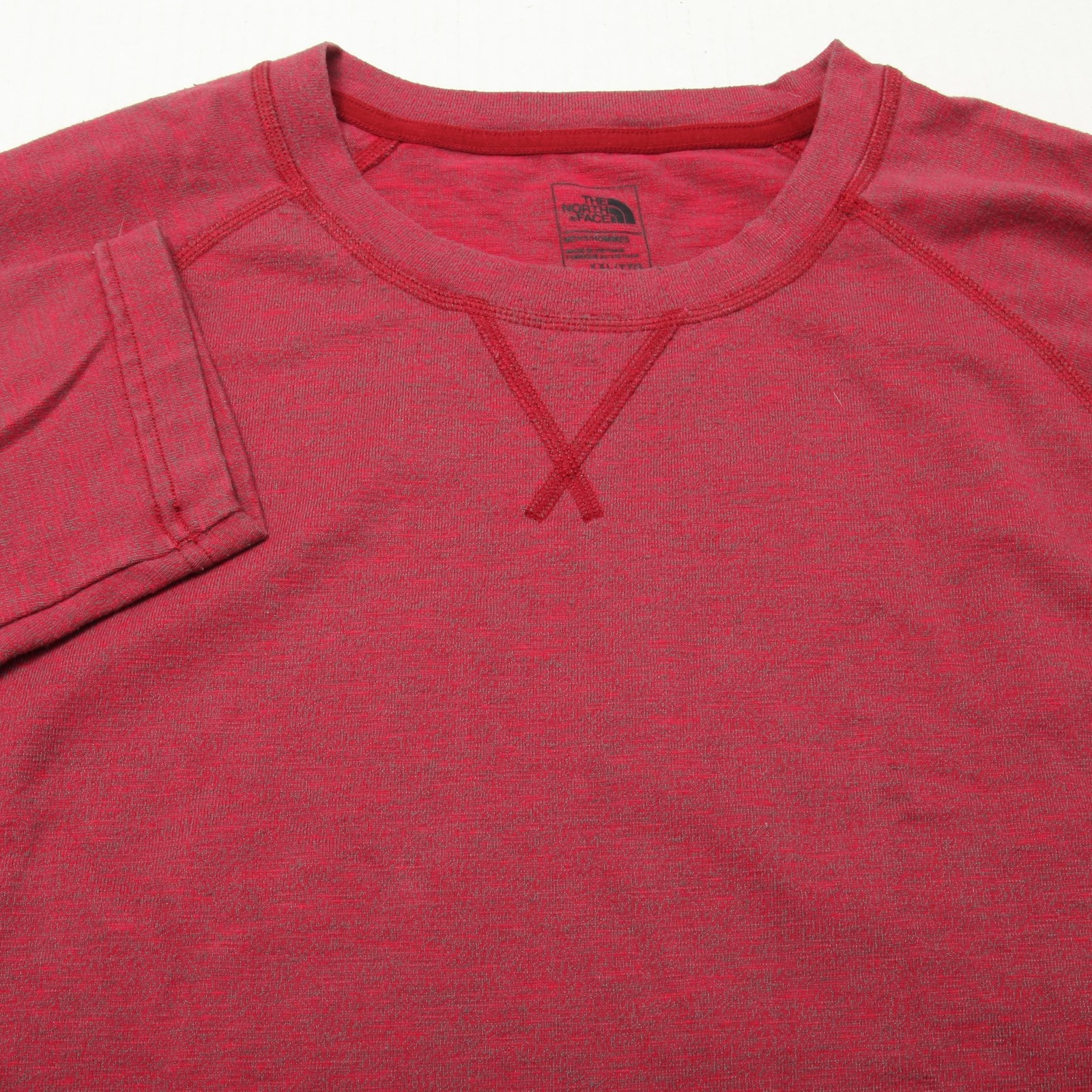 North Face Shirt Mens 2XL Red Long Sleeve Raglan Copperwood Crewneck ...