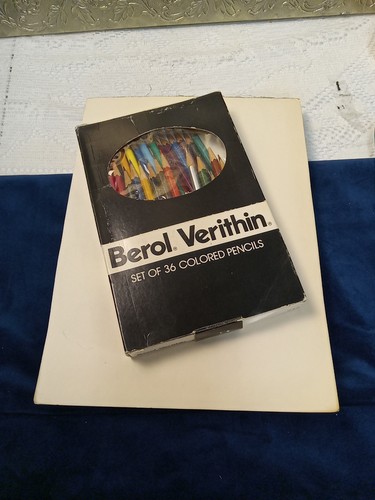 Vintage Berol Verithin Colored Pencils Set Of 36 #732 Vintage Giant ...
