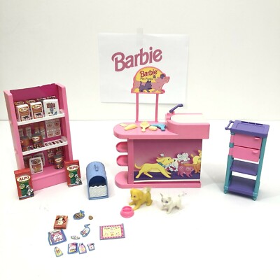 Vintage Barbie PET PARLOR Playset with Accessories CAT and DOG 1994 ...