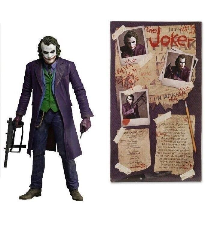 NECA DC Comics Batman Dark Knight Heath Ledger Joker 7" Action Figure ...