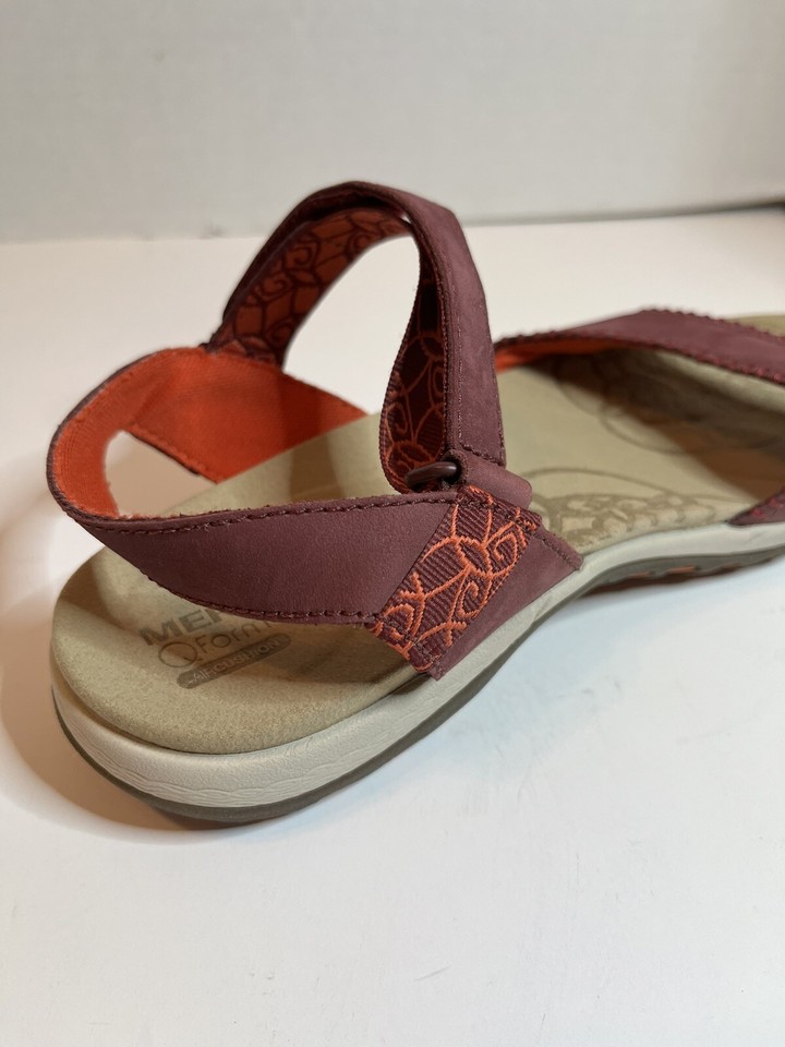 Merrell Women's Size 9 Port Red Leather Open Toe Hook Loop Sport ...