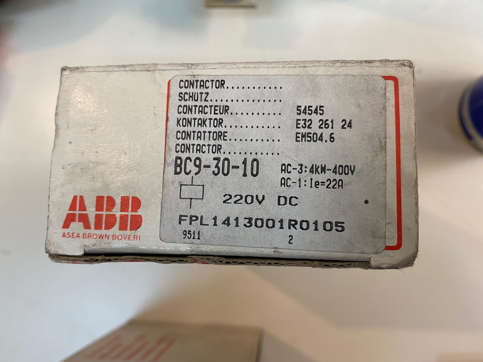 ABB Contactor Bc9-30-10 24v Coil 21 Amp 600vac BC93010 for sale online ...