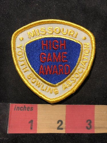 Vintage MISSOURI YBA HIGH GAME AWARD Bowler Patch For Bowing Shirt 87NH ...