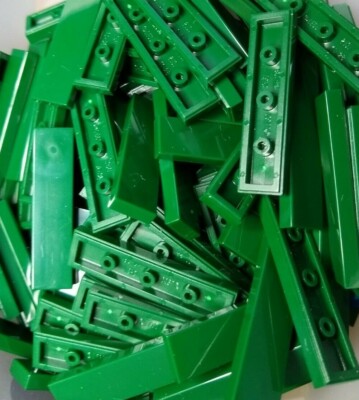 LEGO x25 Earth Green ("Dark-er Green") 1x4 Tiles (2431/4543949) modular ...