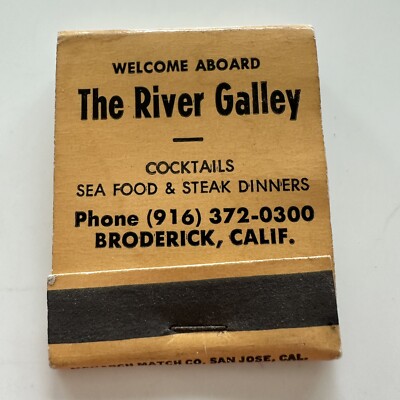 Vintage Full Matchbook - The River Gallery - Broderick, California | eBay