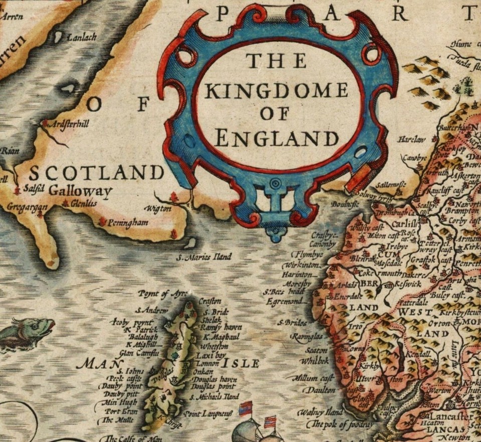 Ancient Old 1610 Decorative Antique Map Kingdome of England Canvas ...