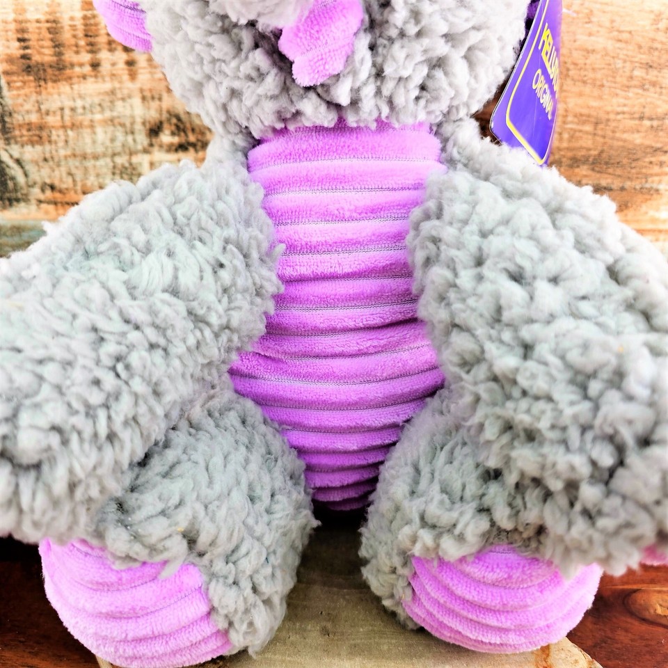 KellyToy Elephant Plush Glitter Eyes Gray Pink Soft Stuffed Animal ...