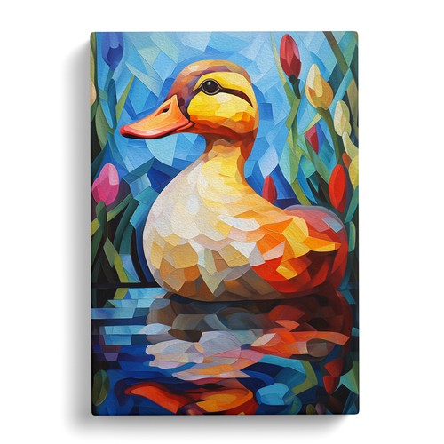 Duck Cubism Art Canvas Print Wall Art Framed Decor Painting Poster ...