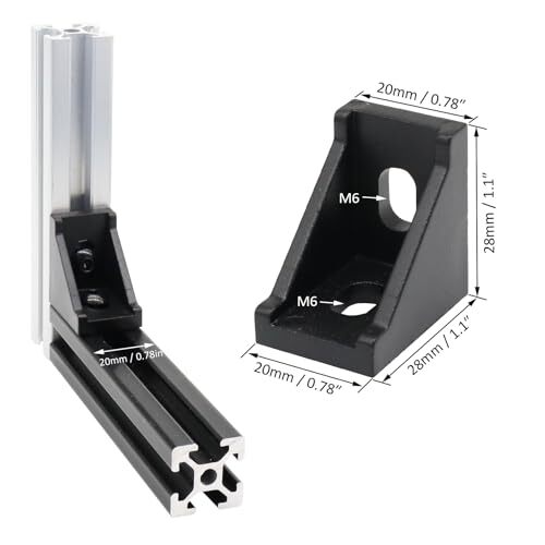 30Sets 2020 Series Aluminum Extrusion Profile L Connector Bracket 20 ...