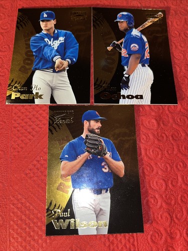 Lot of3 1996 Pinnacle Zenith Rookie Card Chan HoPark Alex Ochoa Paul ...