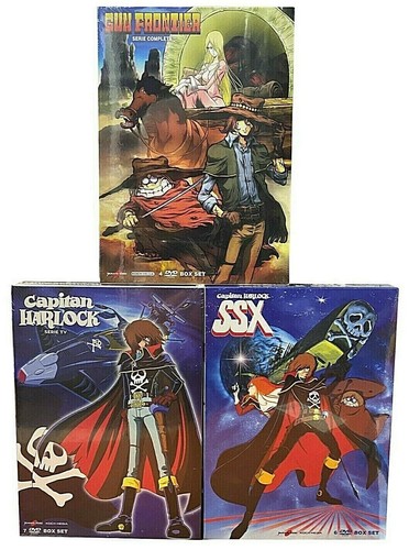17 DVD CAPITAN HARLOCK STV + SSX + GUN FRONTIER coffret série complète ...
